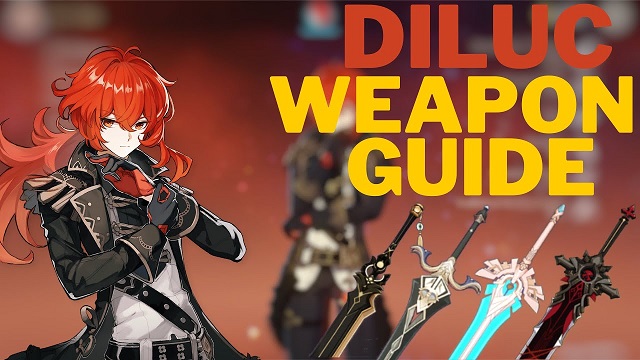 Genshin Impact Diluc Builds: Best 4-star & 5-star Weapons for Genshin ...