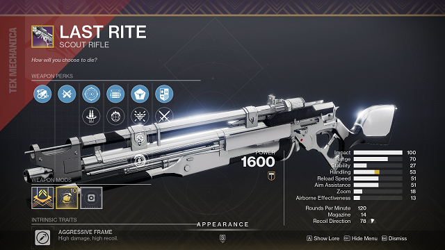 Destiny 2 Weapon Guide: How to Obtain the Last Rite Scout Rifle in ...